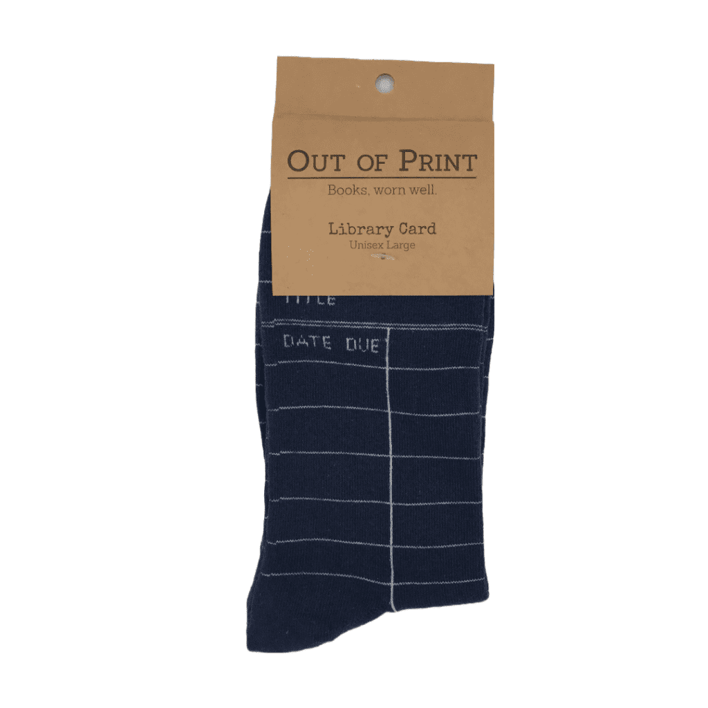 Library Card Socks - Small Mart General Mercantile